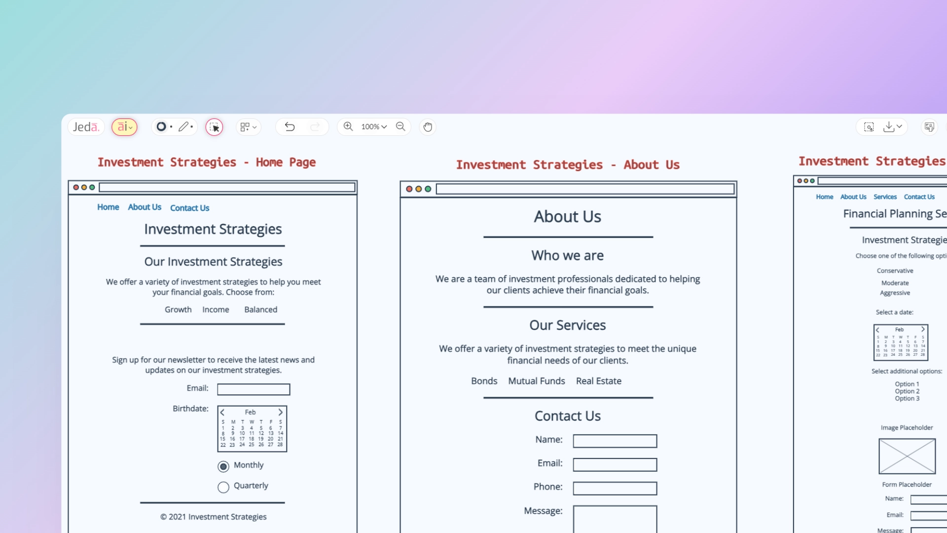 Multi-Model Generative AI Wireframe: Innovative Visual Intelligence — Jeda.ai